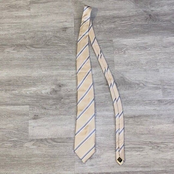Accessories | Donald J Trump Tie Mens Tan Blue Striped Signature ...